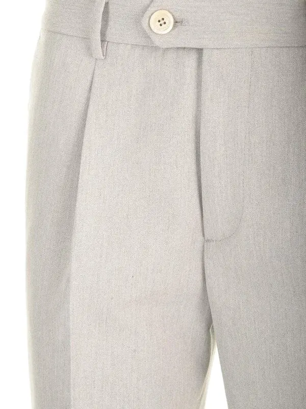 Brunello Cucinelli Leisure Fit Trousers - Gray