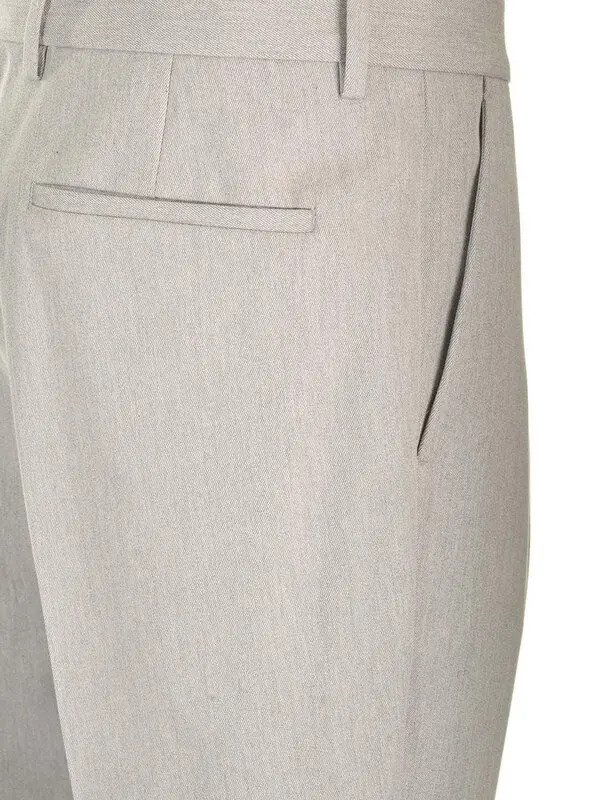 Brunello Cucinelli Cotton-wool Trousers - Gray