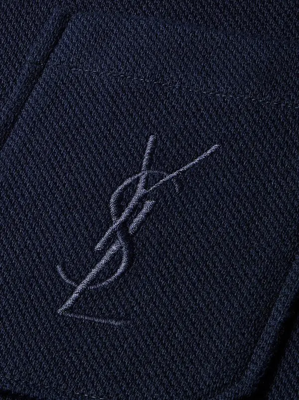 Saint Laurent Pique Cotton Polo Shirt