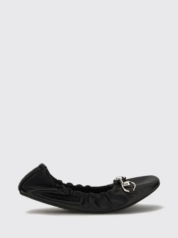 Gucci Leather Ballet Flat - Black