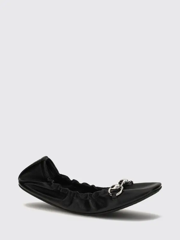 Gucci Leather Ballet Flat - Black