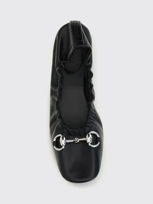 Gucci Leather Ballet Flat - Black