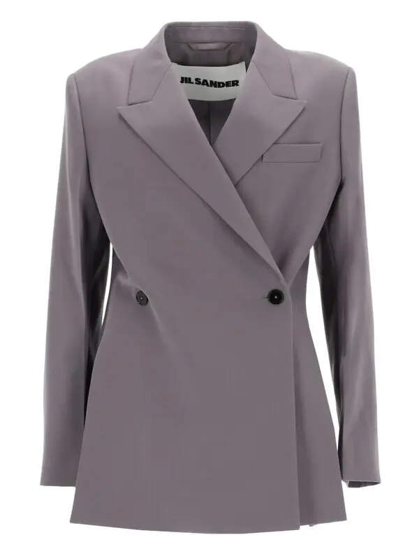 JIL SANDER Double-breasted Wool Jacket - Gray