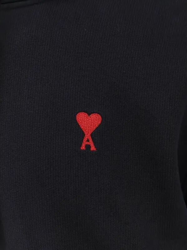 AMI Paris Cotton Sweatshirt With Logo Embroidery