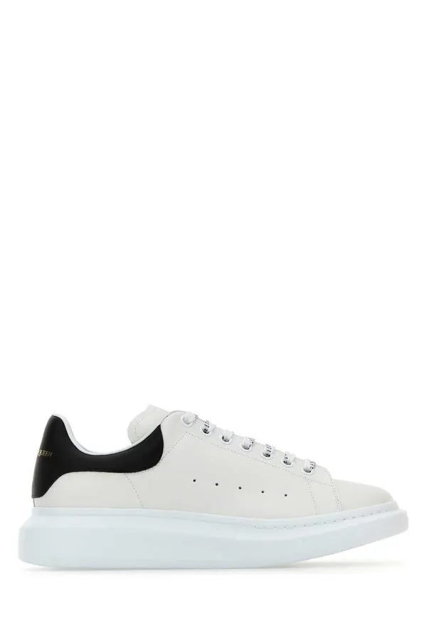 Alexander McQueen Leather Sneakers With Black Leather Heel