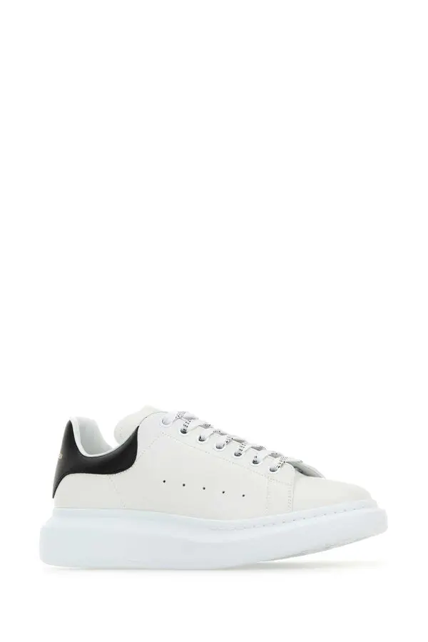 Alexander McQueen Leather Sneakers With Black Leather Heel