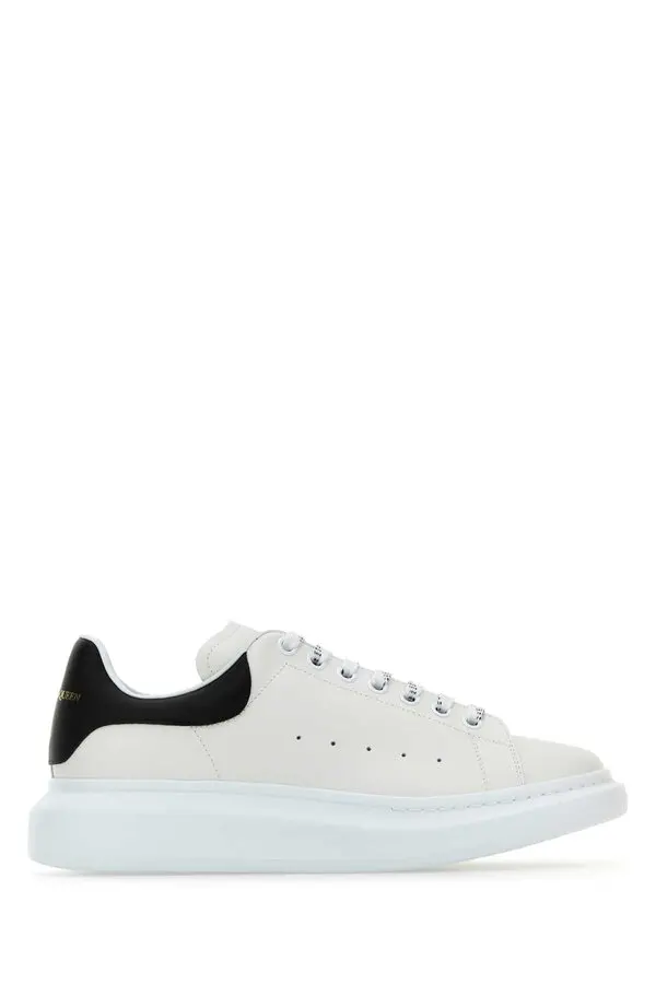 Alexander McQueen Leather Sneakers With Heel Counter - White