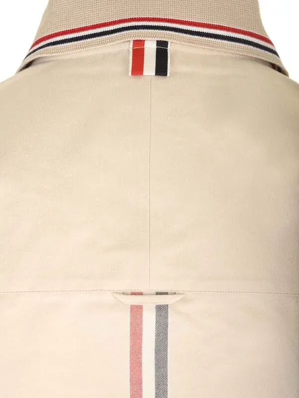Thom Browne Stripe Cotton Flannel Oversized Shirt