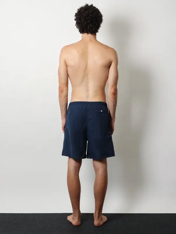 AMI Paris Nylon Swimsuit With Tone-on-tone Logo Patch