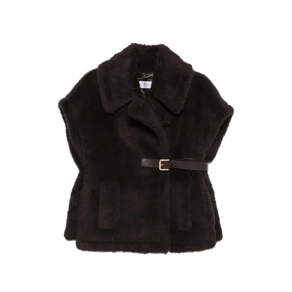 Max Mara Faux Fur & Shearling Jacket - Brown