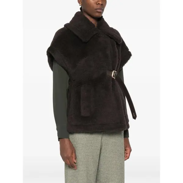 Max Mara Faux Fur & Shearling Jacket - Brown