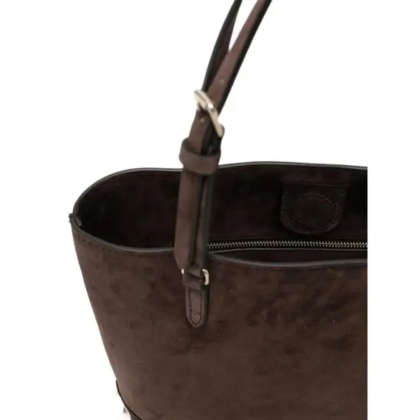 Valentino Garavani Suede Rockstud Tote Bag - Brown