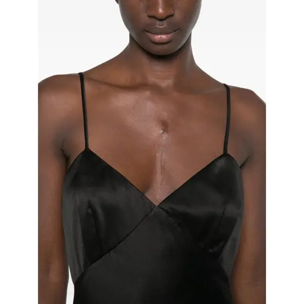 Max Mara Satin Evening Gown - Black