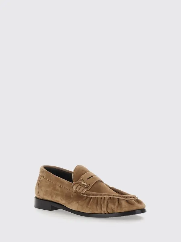 Saint Laurent Calf Leather Loafer - Cream