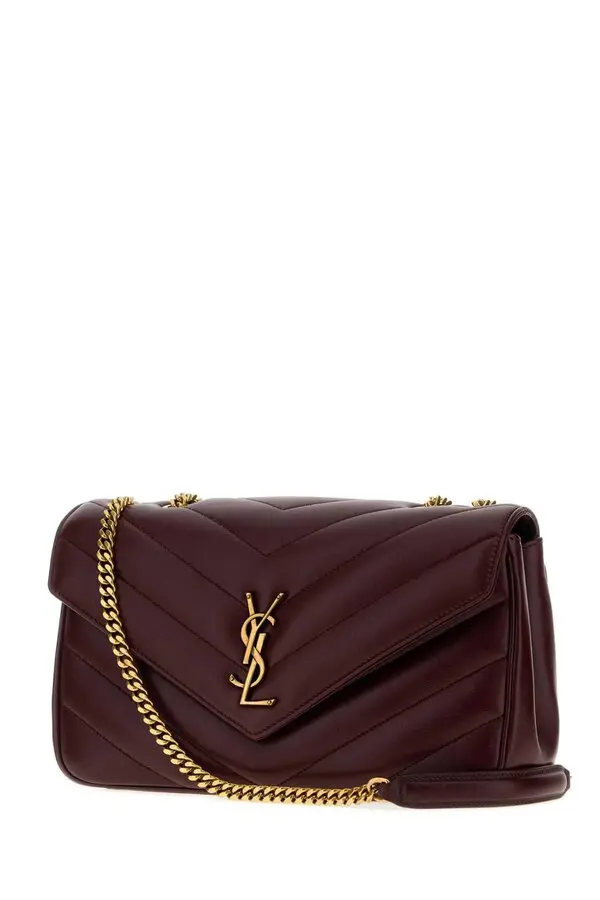 Saint Laurent Leather Medium Loulou Shoulder Bag - Red