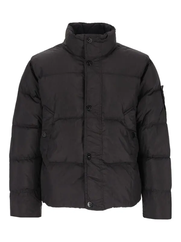 Stone Island Short Down Jacket - Black