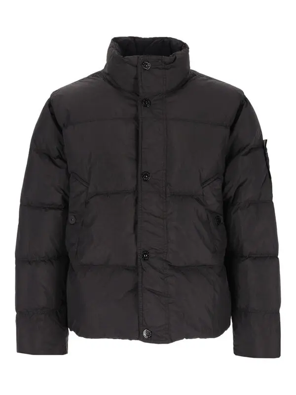 Stone Island Short Down Jacket - Black