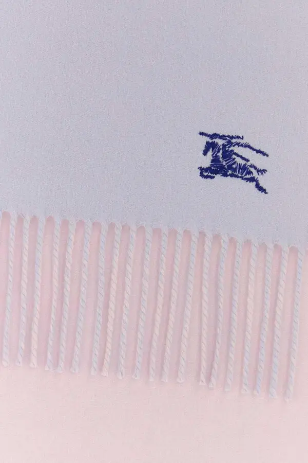 Burberry Lilac Cashmere Reversible Scarf - Purple