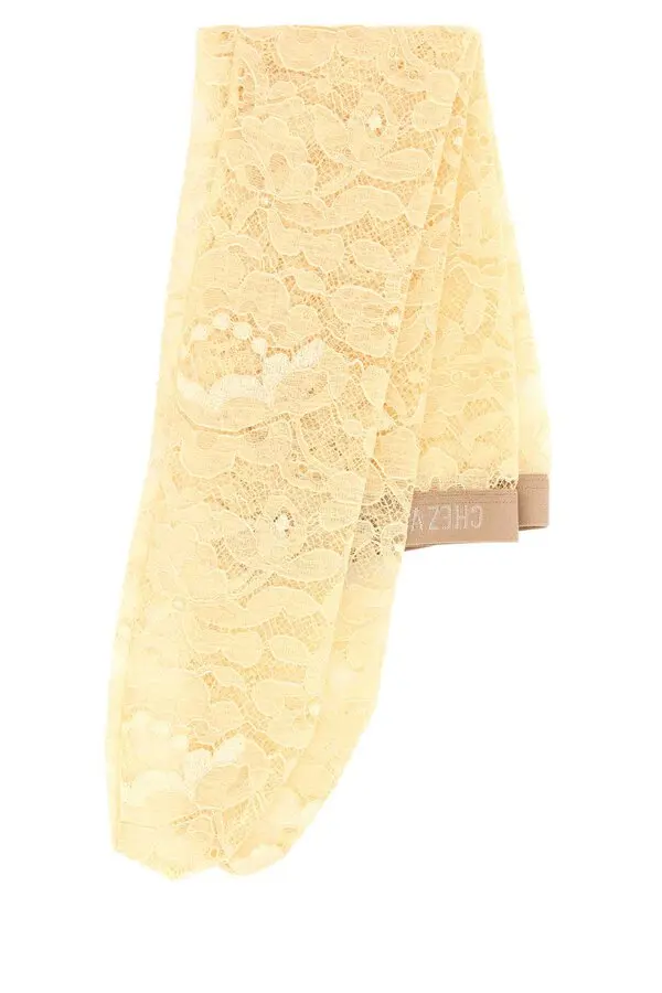 Valentino Garavani Stretch Lace Dress Socks - Yellow