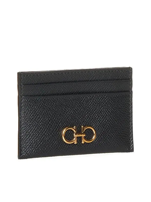 FERRAGAMO Gancini Leather Card Holder