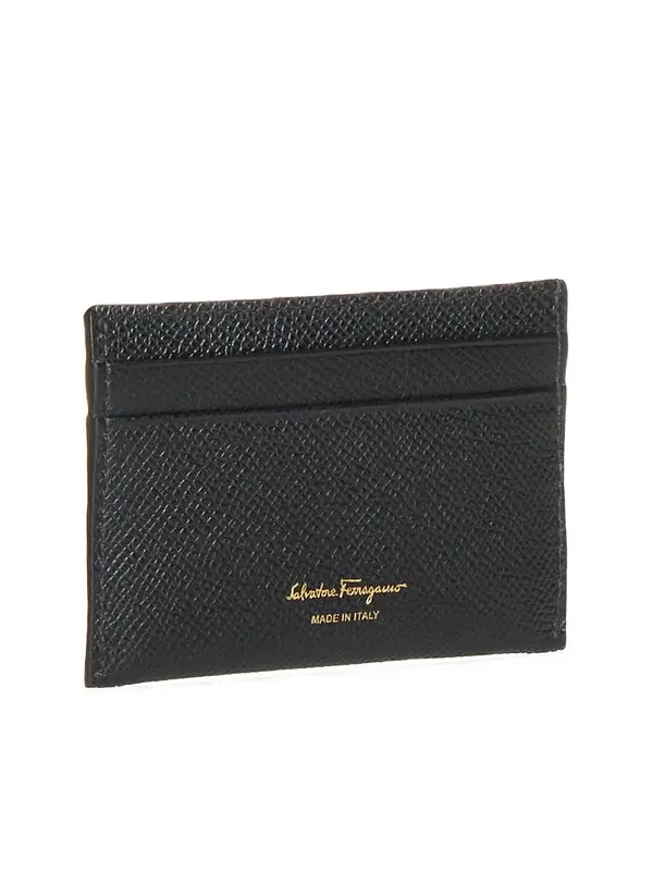 FERRAGAMO Gancini Leather Card Holder