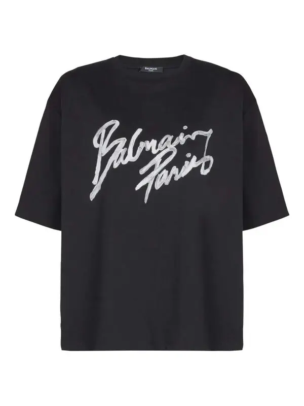 Balmain Logo T-shirt - Black