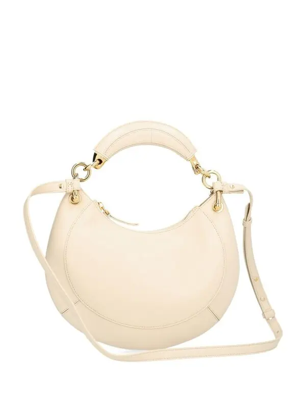 Chloé Leather Banana Shoulder Bag - White