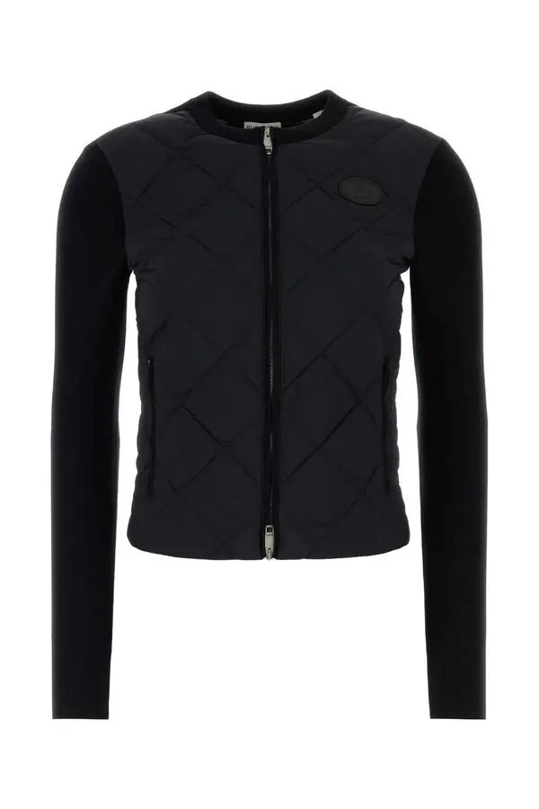 Burberry Wool And Nylon Cardigan - Black