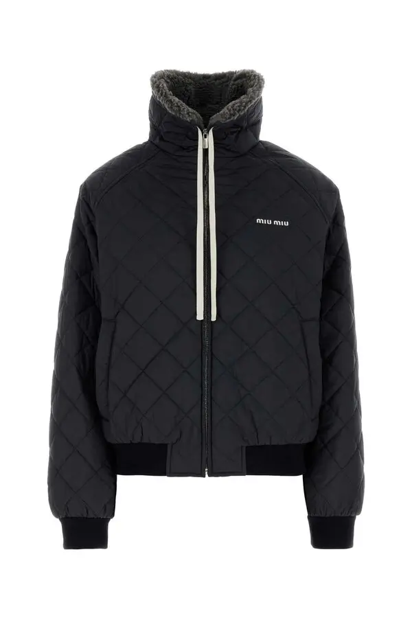 Miu Miu Navy Polyester Down Jacket