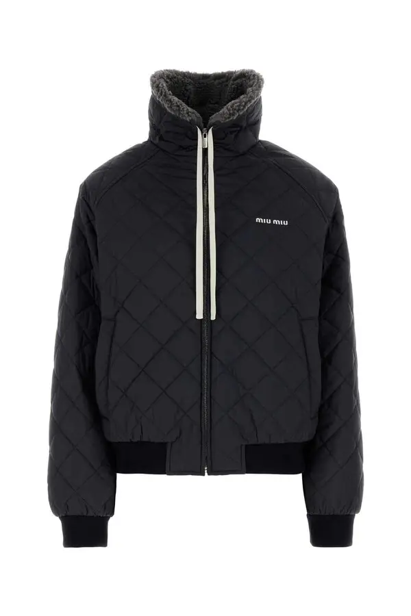 Miu Miu Quilted Down Jacket - Blue