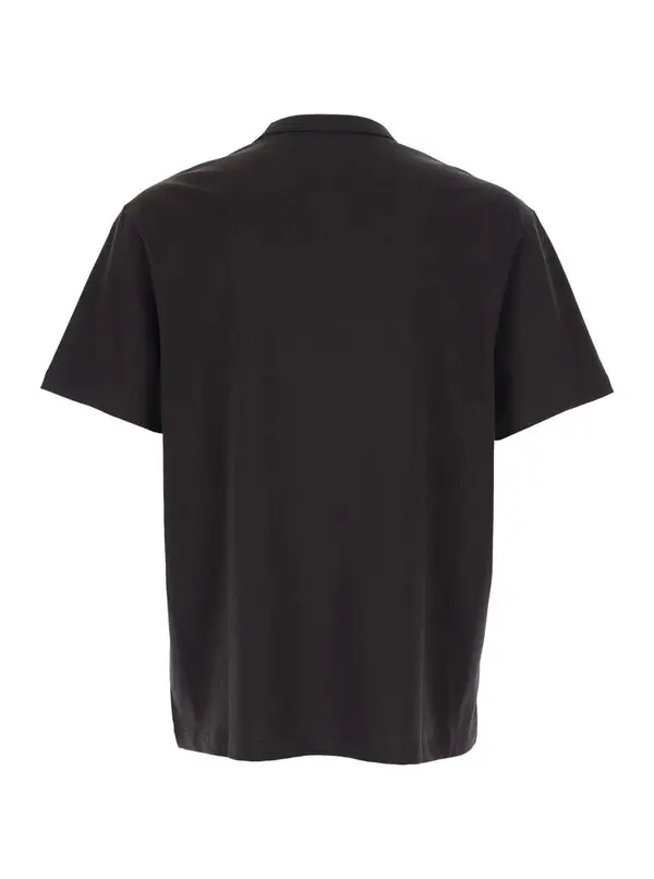 A.p.c. Crew Neck T-shirt With Front Logo In Cotton - Brown
