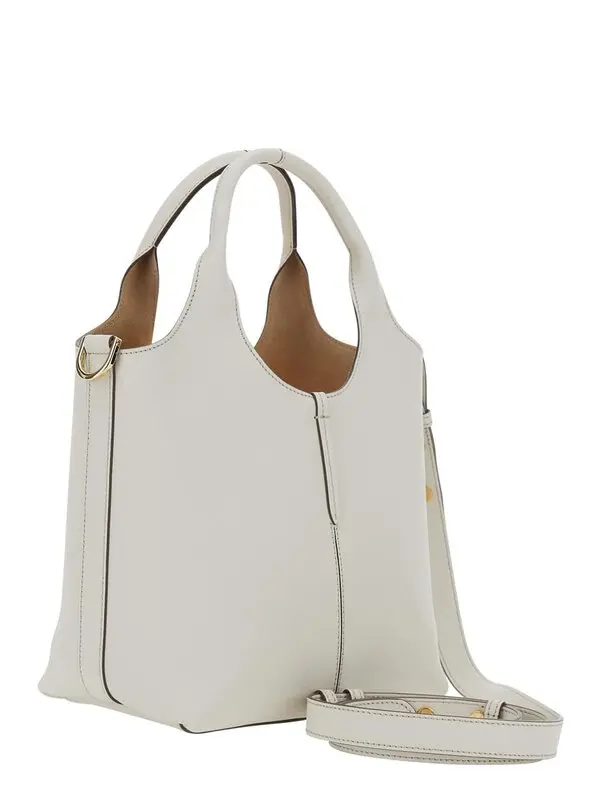 TOD'S Leather Handbag With Metal Bar - Multicolor