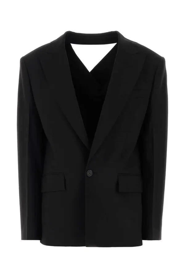Dsquared2 Stretch Wool Blend Peek-a-boo Blazer