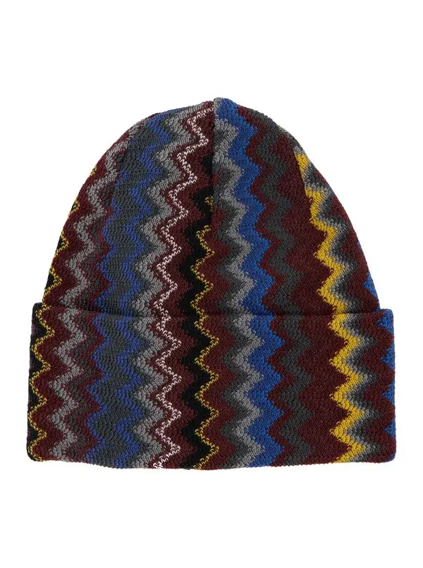 Missoni Wool Blend Zigzag Beanie - Multicolor