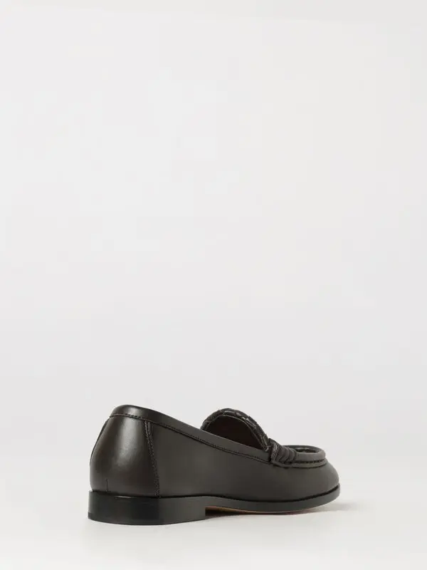 Bottega Veneta Silenzio Intrecciato Leather Loafers - Brown