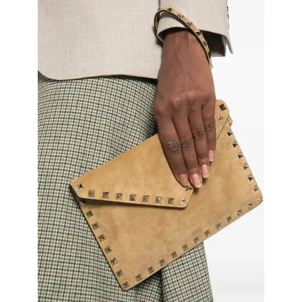Valentino Garavani Neutrals Clutch Bags - Cream