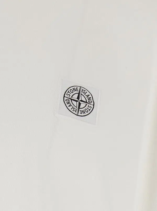 Stone Island Crew Neck Heavyweight T-shirt With Crew Neck And Short Sleeves In Cotton For - White