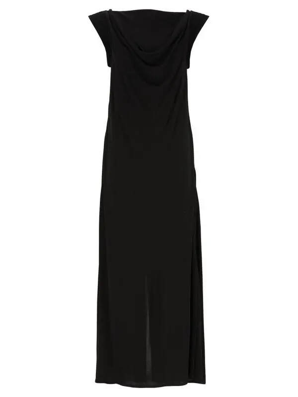 Bottega Veneta Crepe Viscose Jersey Dress - Black