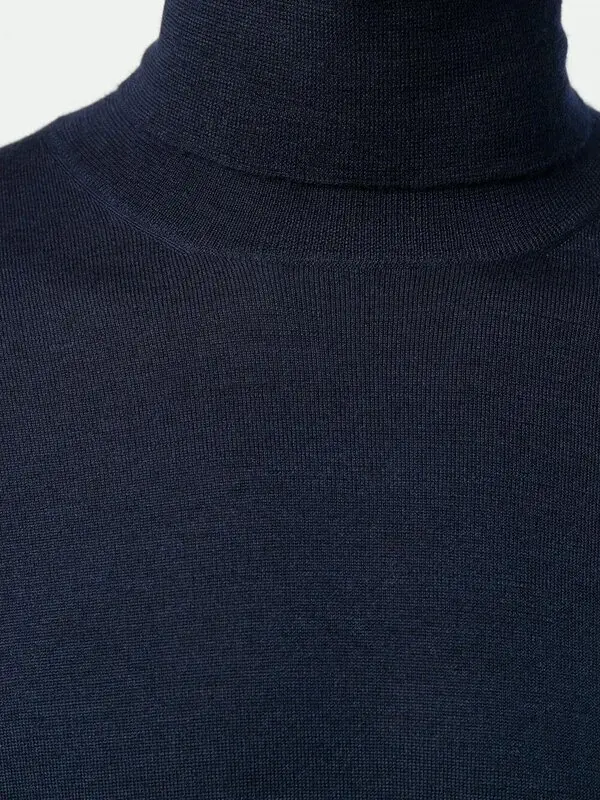 Brunello Cucinelli Wool Blend Turtleneck Sweater - Blue