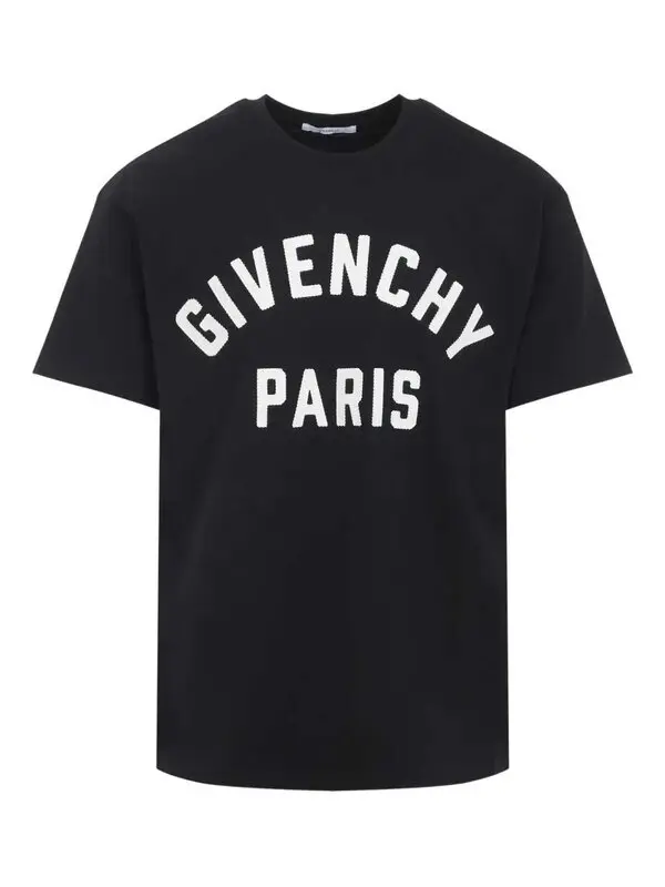 Givenchy T-shirt With Embroidered Logo - Black