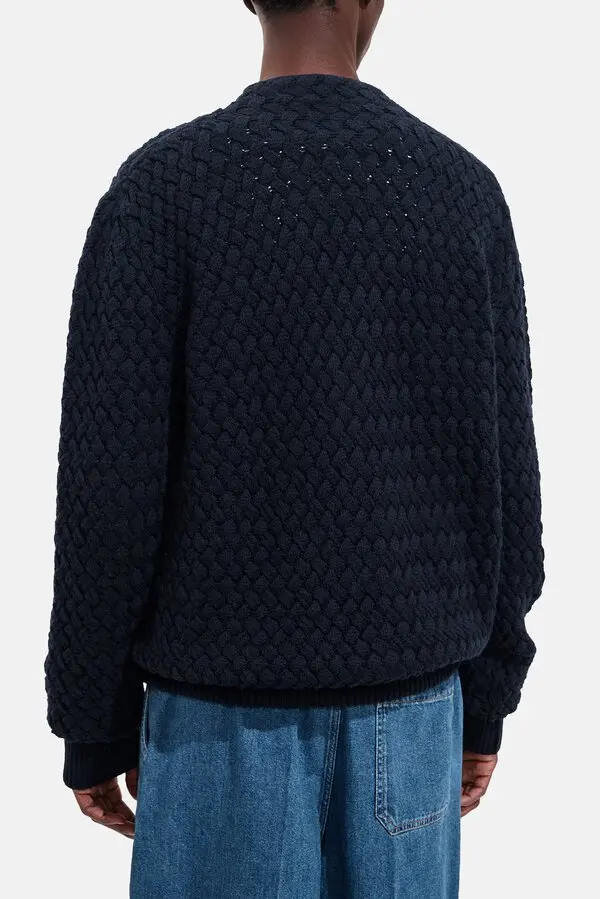Bottega Veneta Intrecciato Wool Cardigan