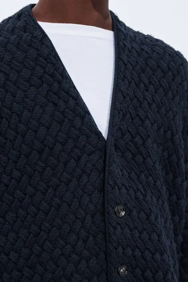 Bottega Veneta Intrecciato Wool Cardigan