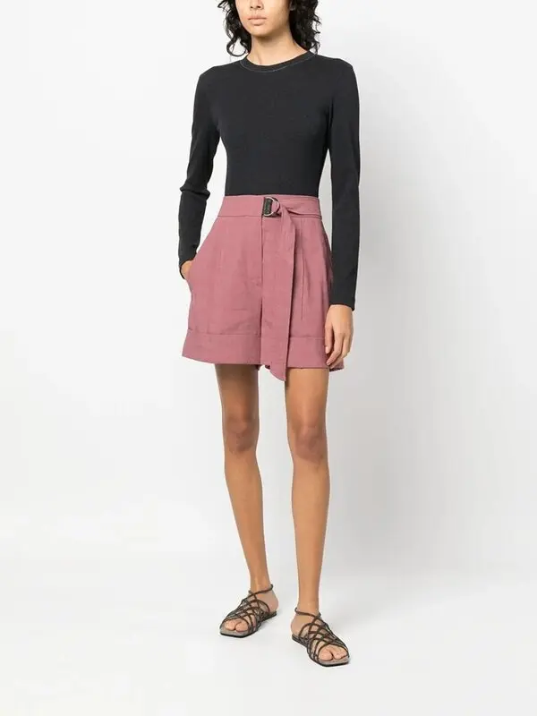 Brunello Cucinelli Chain Collar Long-sleeved Fitted Top