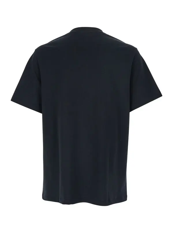 A.p.c. T-shirt With Embroidered Logo On The Front In Cotton For - Black