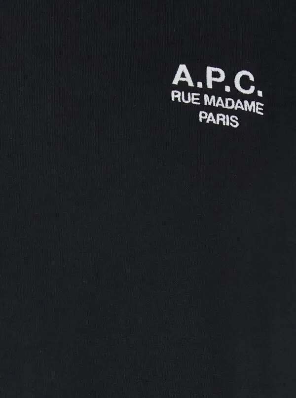 A.p.c. T-shirt With Embroidered Logo On The Front In Cotton For