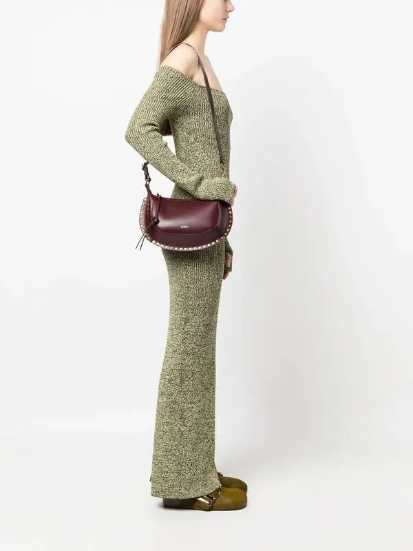 Isabel Marant Étoile Oskan Moon Studded Shoulder Bag