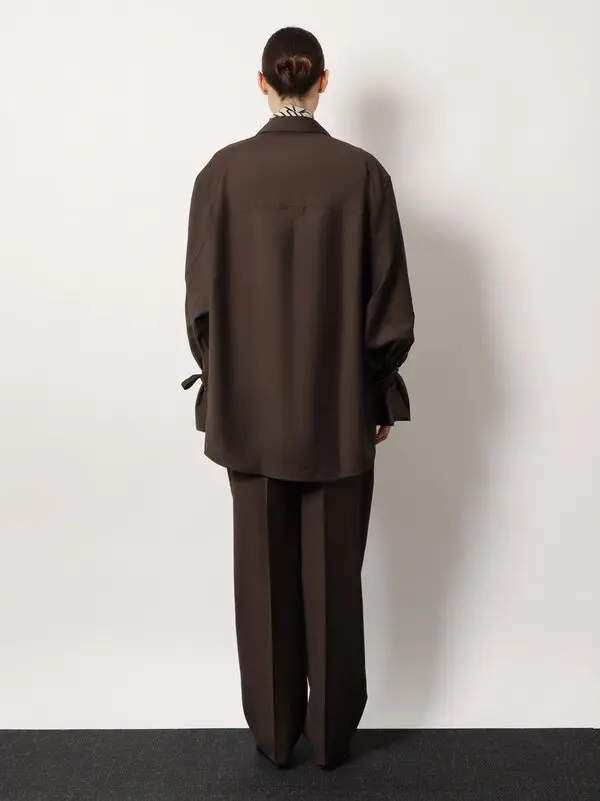 TOTEME Tie-cuff Wool Shirt