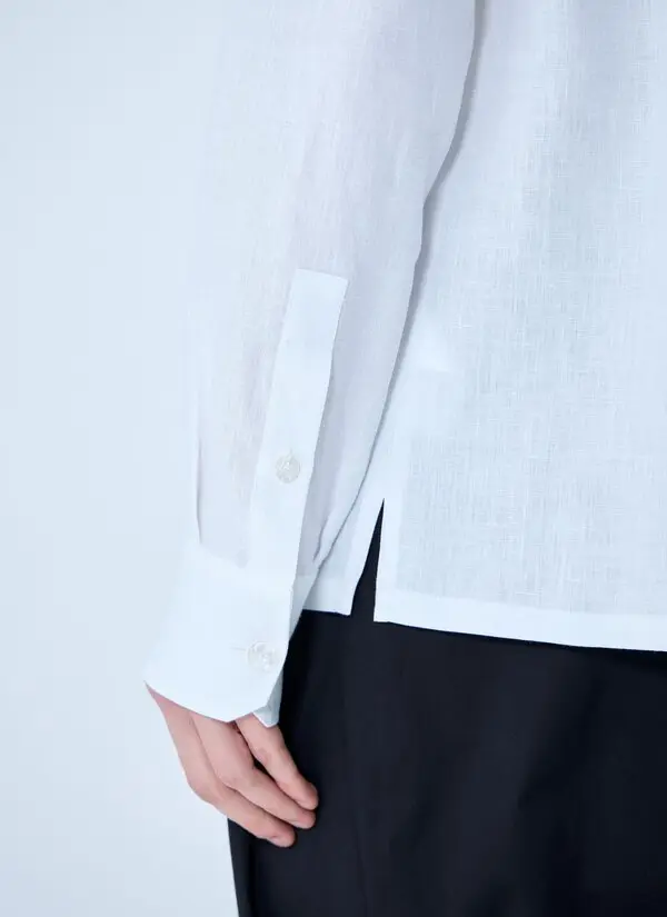 Dolce & Gabbana Linen Spread Collar Shirt