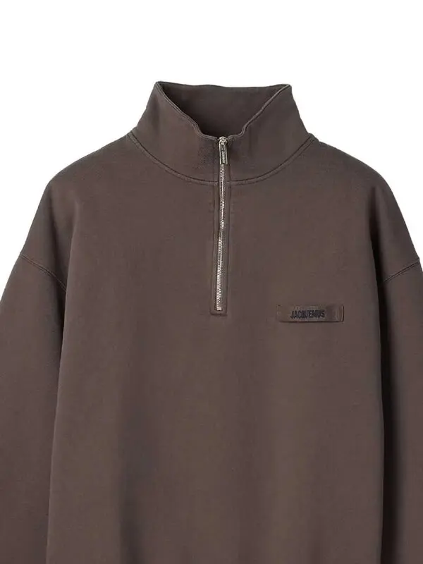 Jacquemus The Gros Grain Logo Sweatshirt - Brown