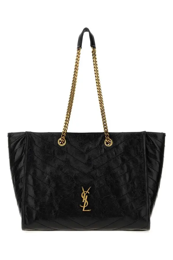 Saint Laurent Leather Niki Shopping Bag - Black